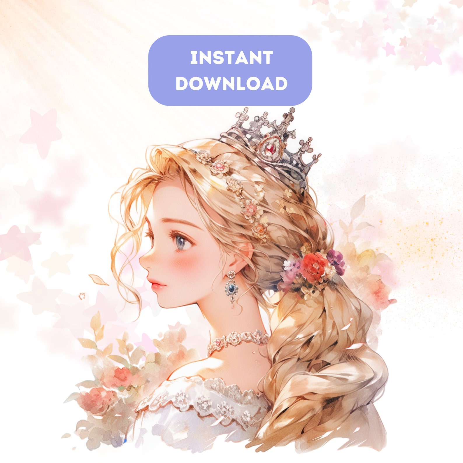 Cute Little Princess , Fairy Tale Clipart, Cute Princess Clipart, Baby ...