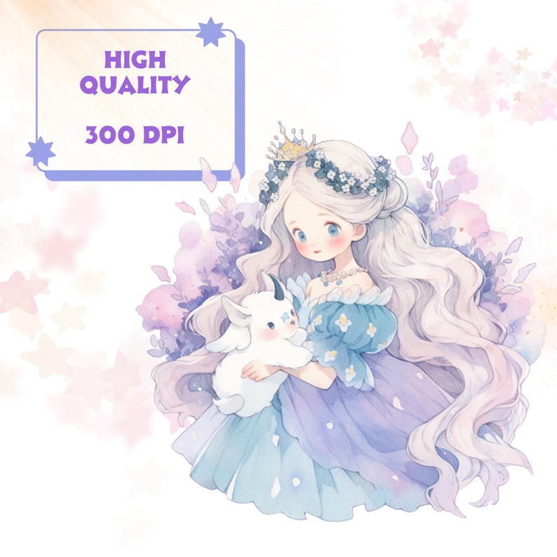 Sweet Princess , Fairy Tale Clipart, Cute Princess Clipart, Baby ...