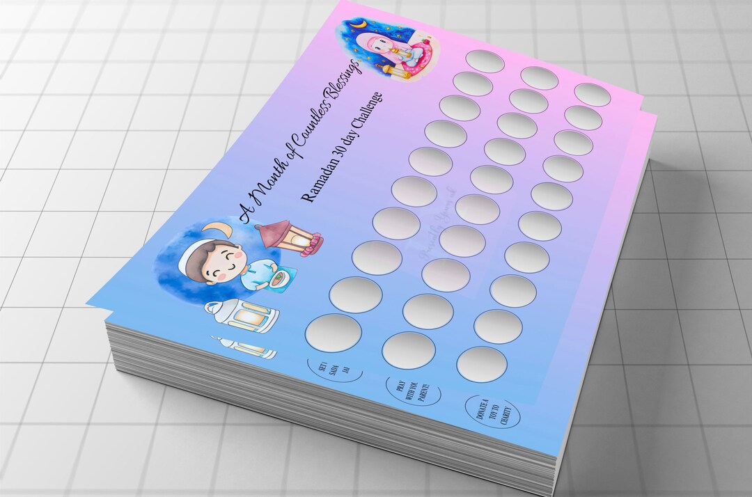 Ramadan Activity for Kids | 30 Days of Good Deeds | Scratch off Sheet ...