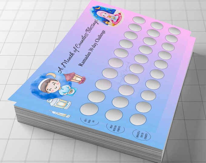 Ramadan Good Deeds Scratch off Activity | Kids 30 Day Challenge - Etsy UK