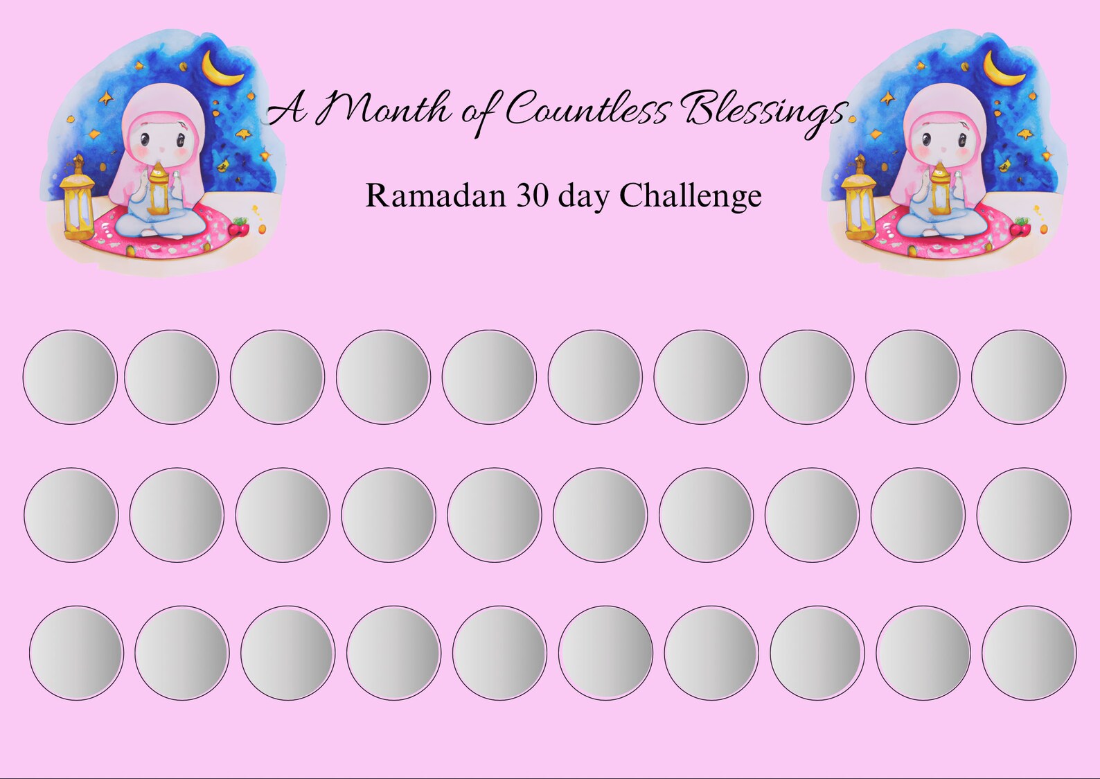 Ramadan Activity for Kids | 30 Days of Good Deeds | Scratch off Sheet ...