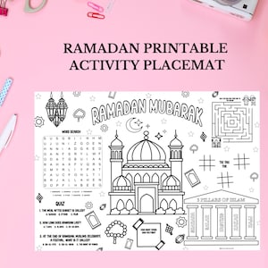 Ramadan | Ramadan Placemat | Printable Activity | Ramadan Kareem ...