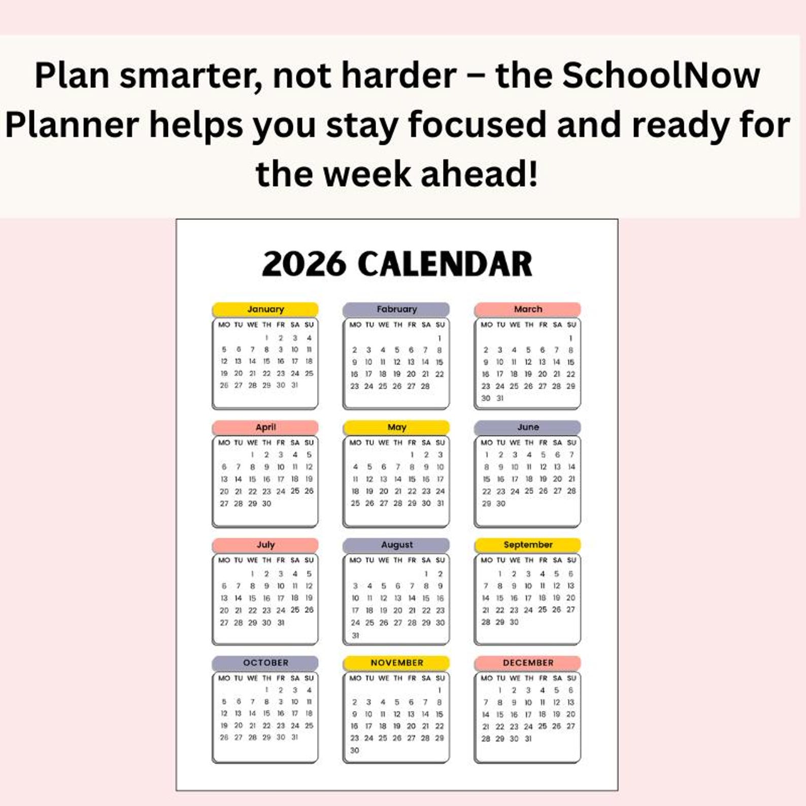 2026 Back to School Planner – Printable PDF for Students – 50 Pages ...