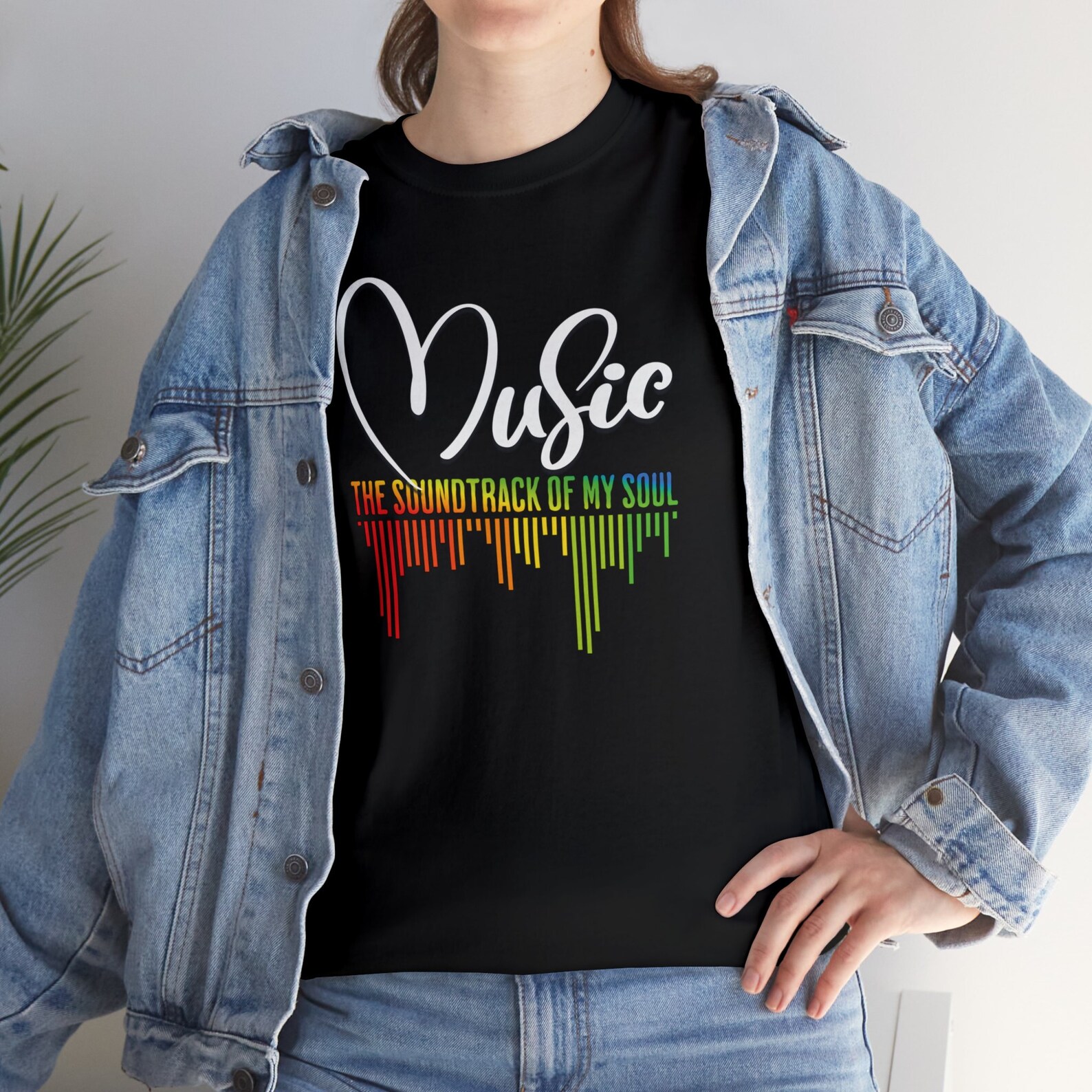 Rainbow Equalizer Graphic T-shirt - Music, the Soundtrack of My Soul ...