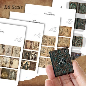 DIY Miniature Magic Spells Book: Dollhouse Halloween Decor (PDF Pattern ...