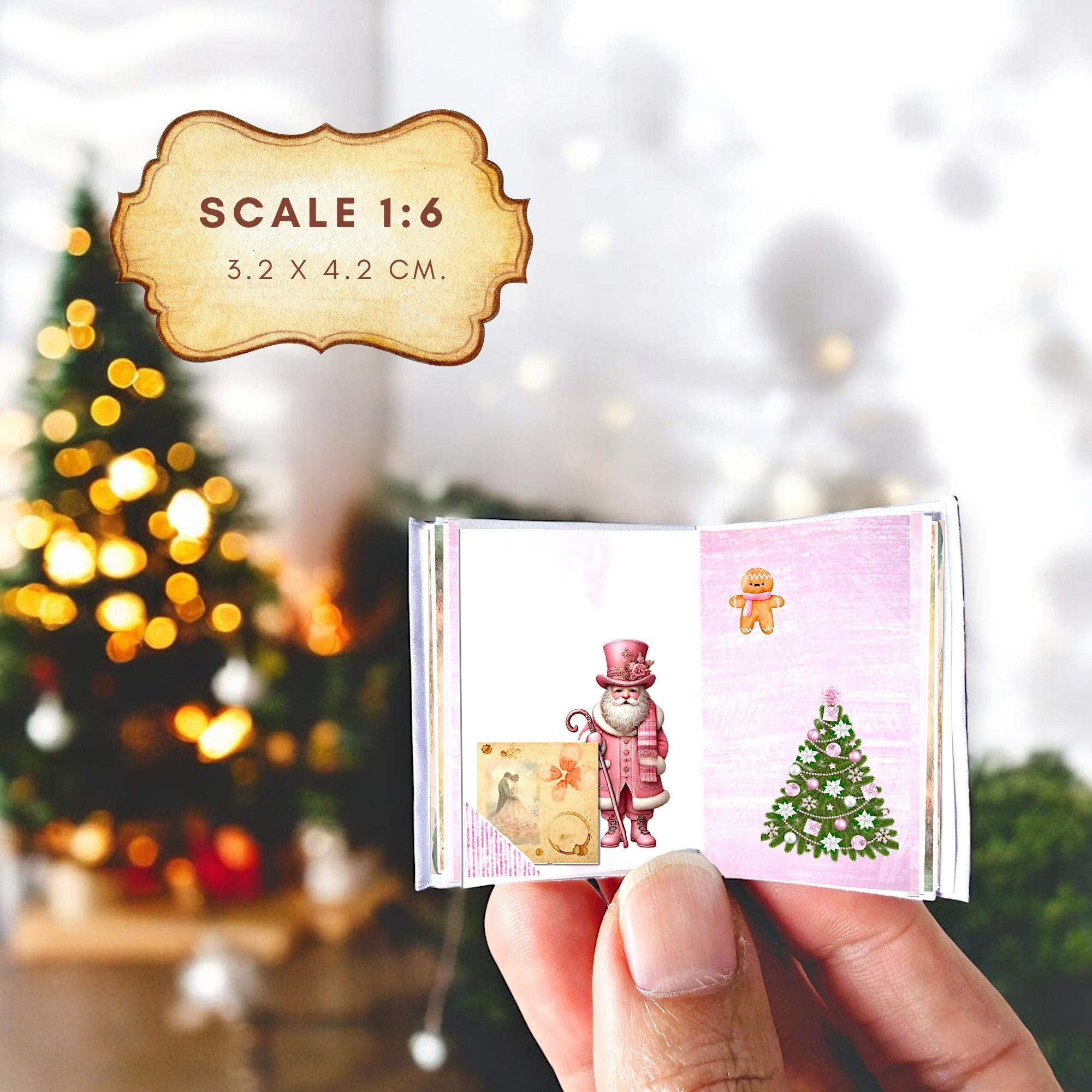 Miniature Christmas Book Bundle: Dollhouse Decor (PDF & PNG) - Etsy
