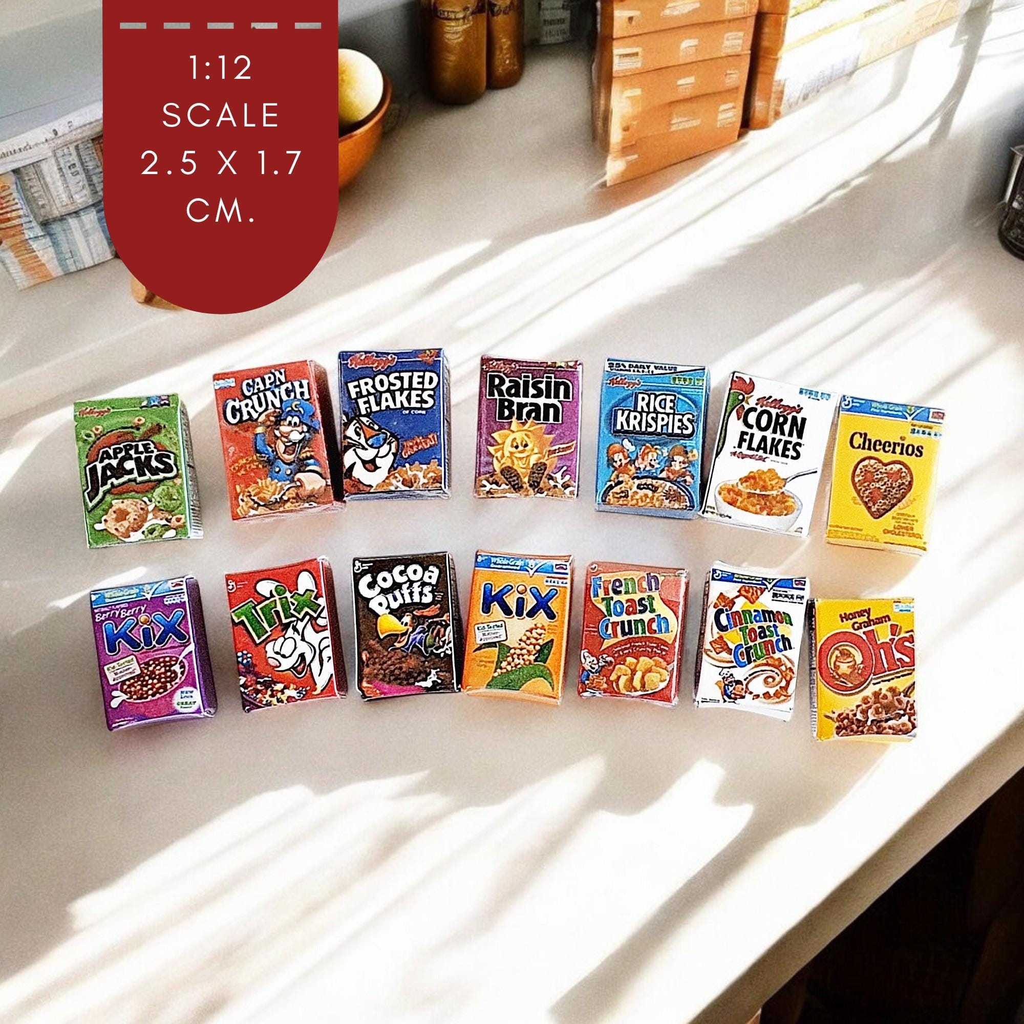 108 Dollhouse Miniature Cereal Boxes, Mini Boxes , Instant Digitable ...