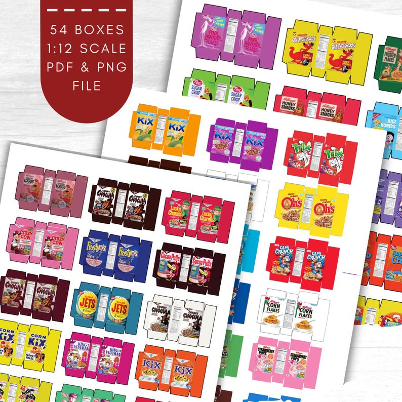 Printable Dollhouse Miniatures: Snack Food Boxes MEGA Bundle (PDF ...