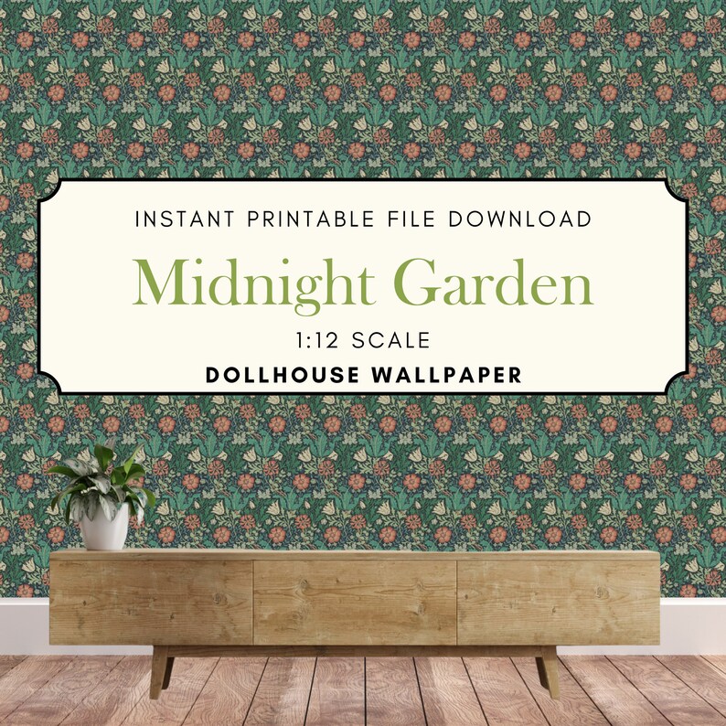 Miniature Victorian Wallpaper : Dollhouse Floral Decor (PDF Download ...