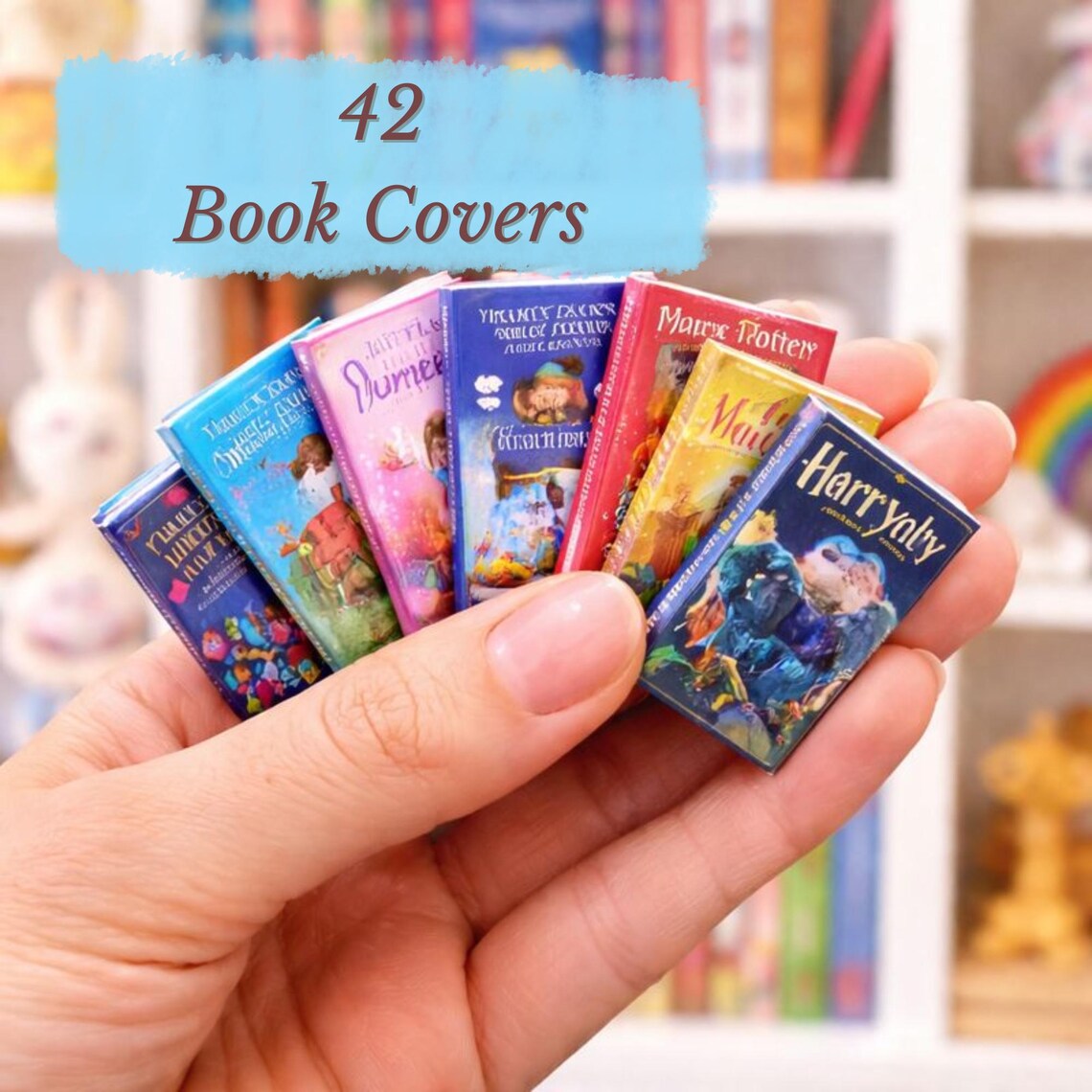 Miniature Books Covers Printable : Children Mini Book Dollhouse Decor ...