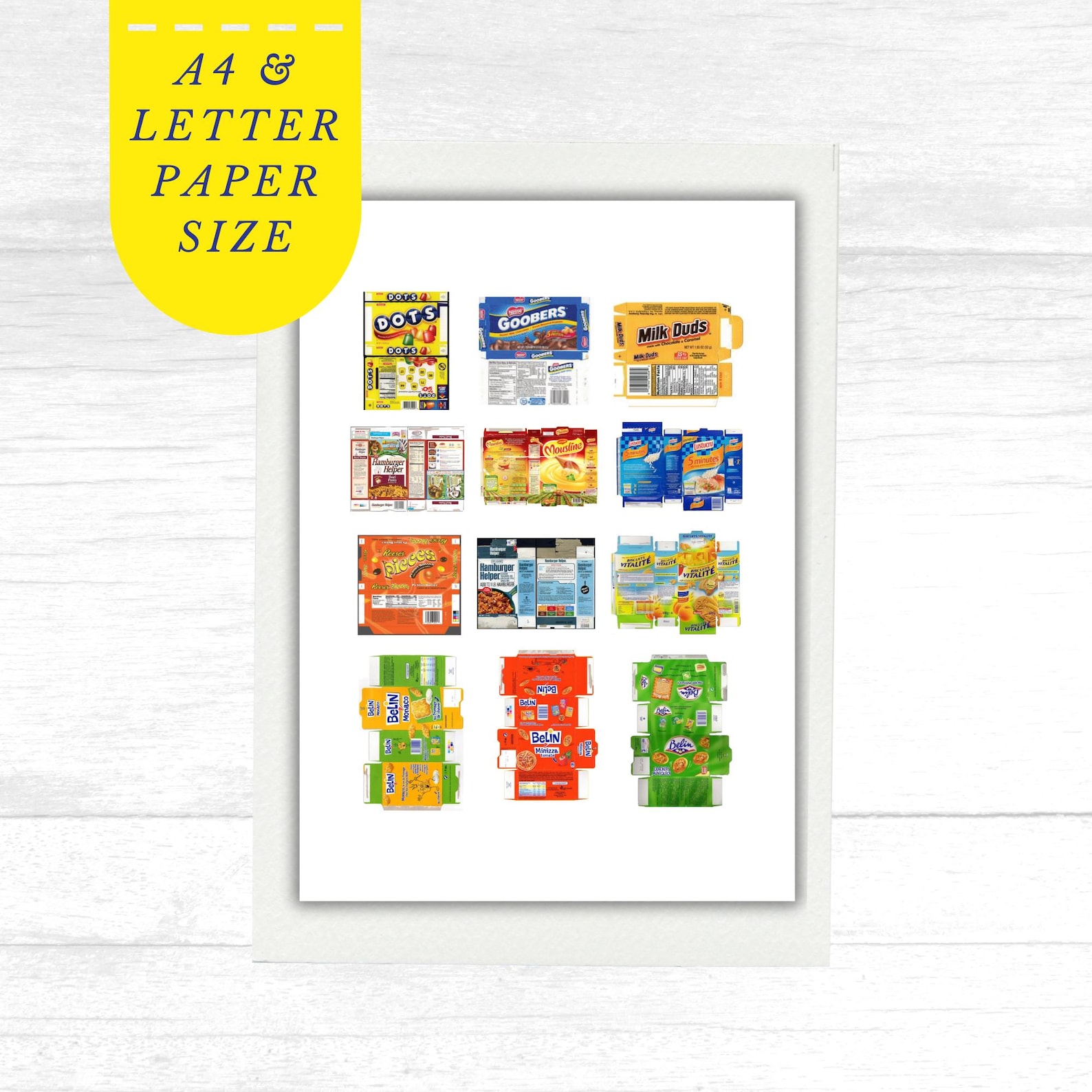 Printable Dollhouse Miniature Snack Packages: 85 Mini Chip Bags (PDF ...