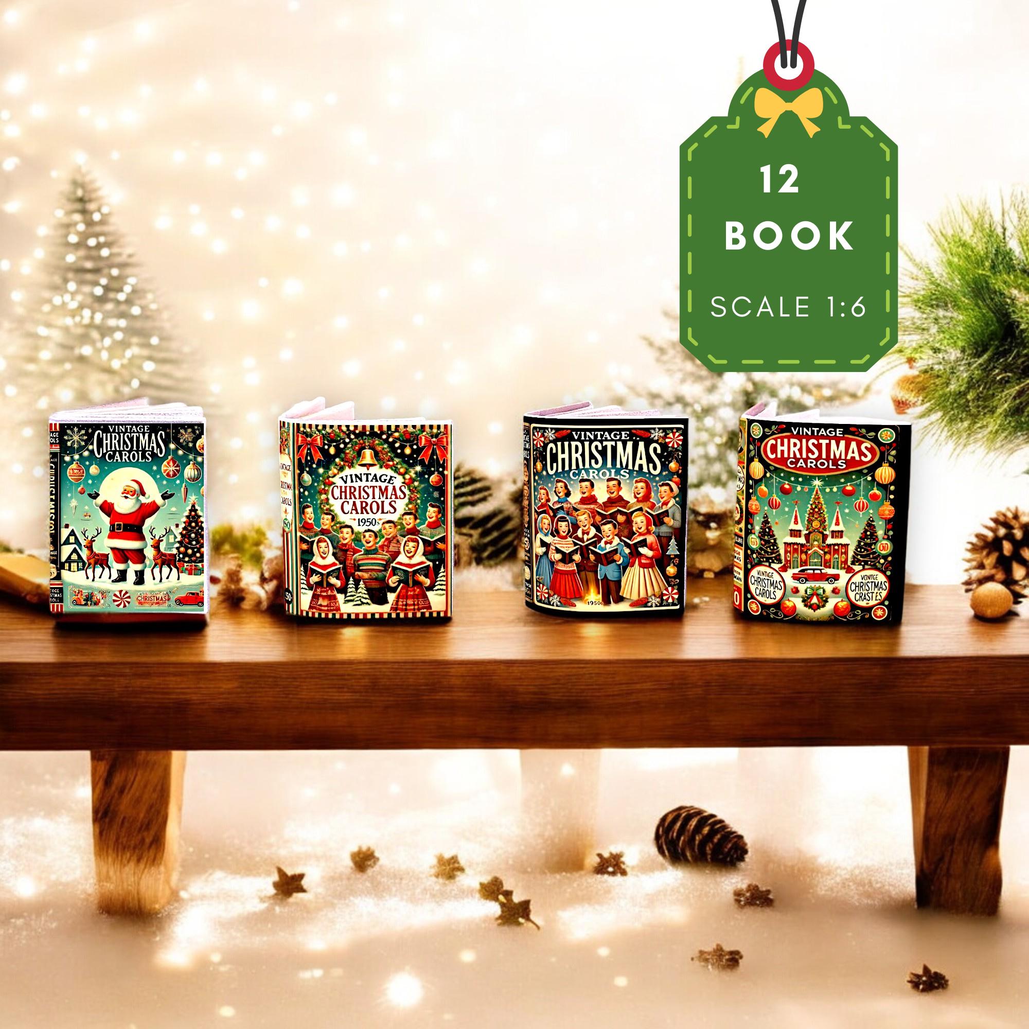 Miniature Christmas Book Bundle: Dollhouse Decor (PDF & PNG) - Etsy