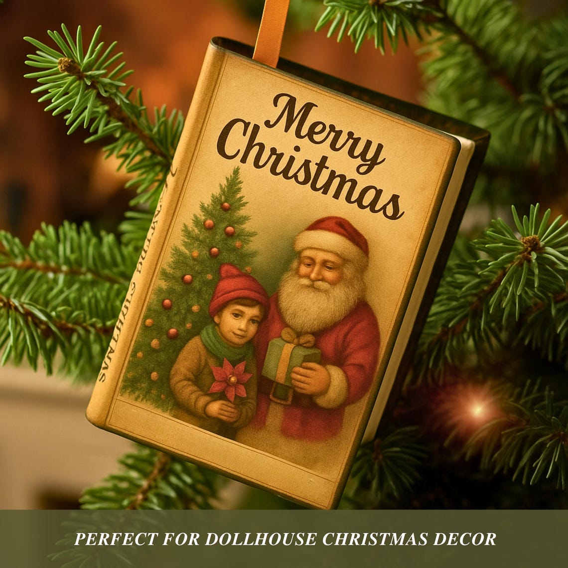 Vintage Santa Mini Books Printable : Dollhouse Christmas Book Set ...