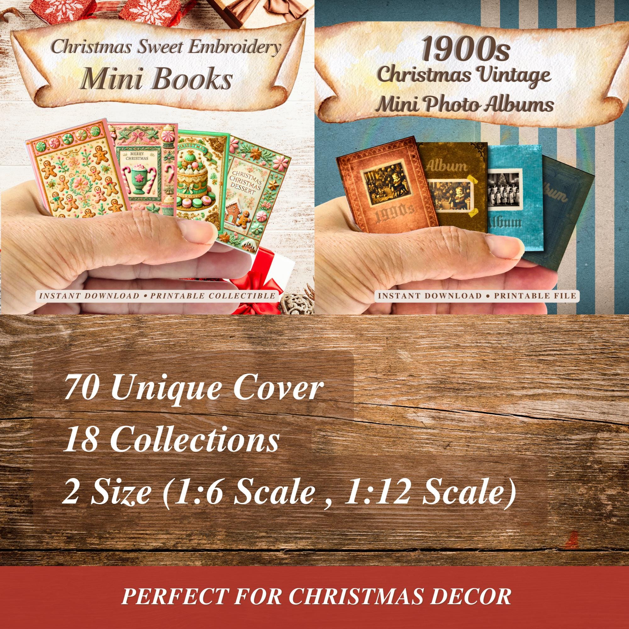 Vintage Christmas Mini Books Mega Bundle : Miniature Storybook ...
