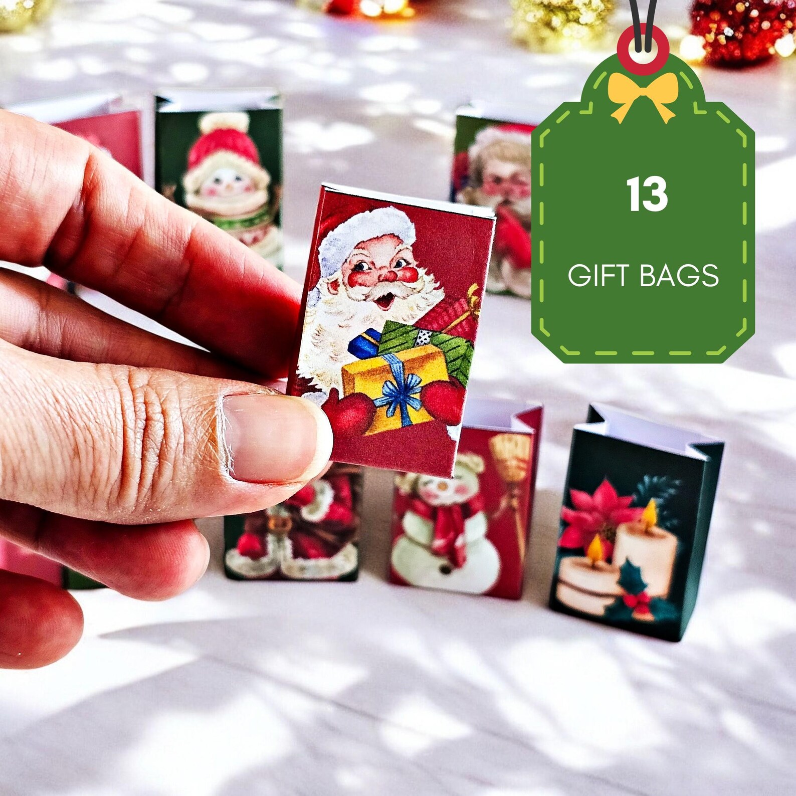 DIY Miniature Christmas Gift Box and Card Printable Set (PDF & PNG) - Etsy