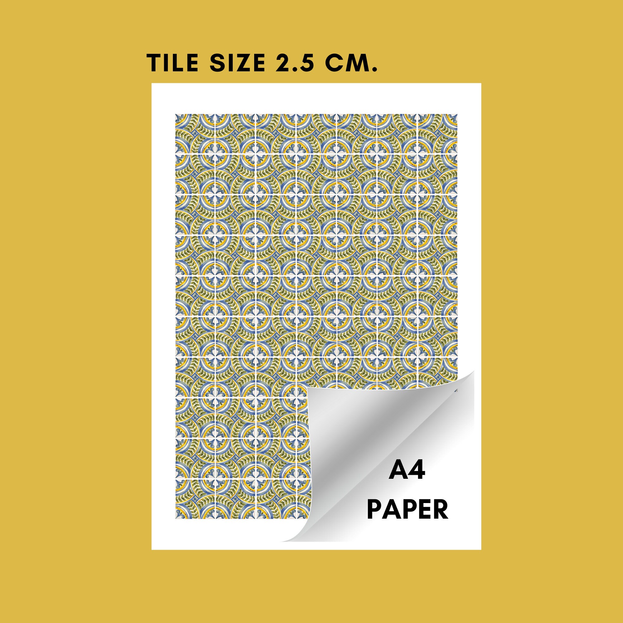 Printable Mediterranean Tile Design: Dollhouse Flooring (PDF, PNG) - Etsy