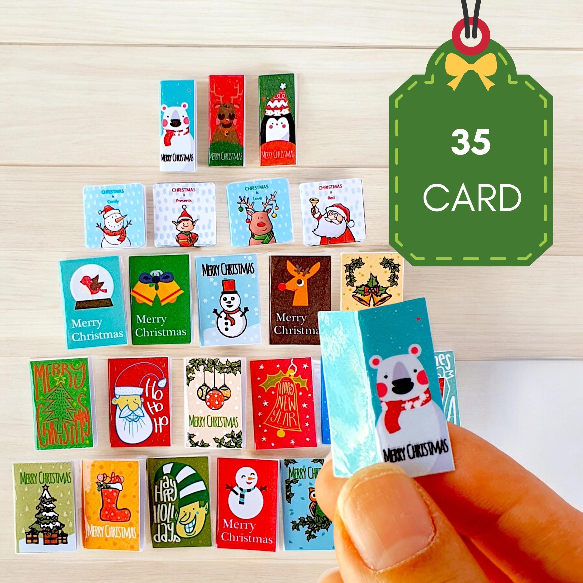 Miniature Christmas Book Bundle: Dollhouse Decor (PDF & PNG) - Etsy