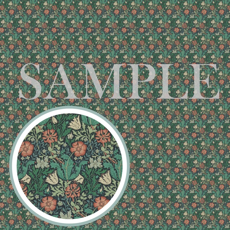 Miniature Victorian Wallpaper : Dollhouse Floral Decor (PDF Download ...