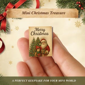 Vintage Santa Mini Books Printable : Dollhouse Christmas Book Set ...