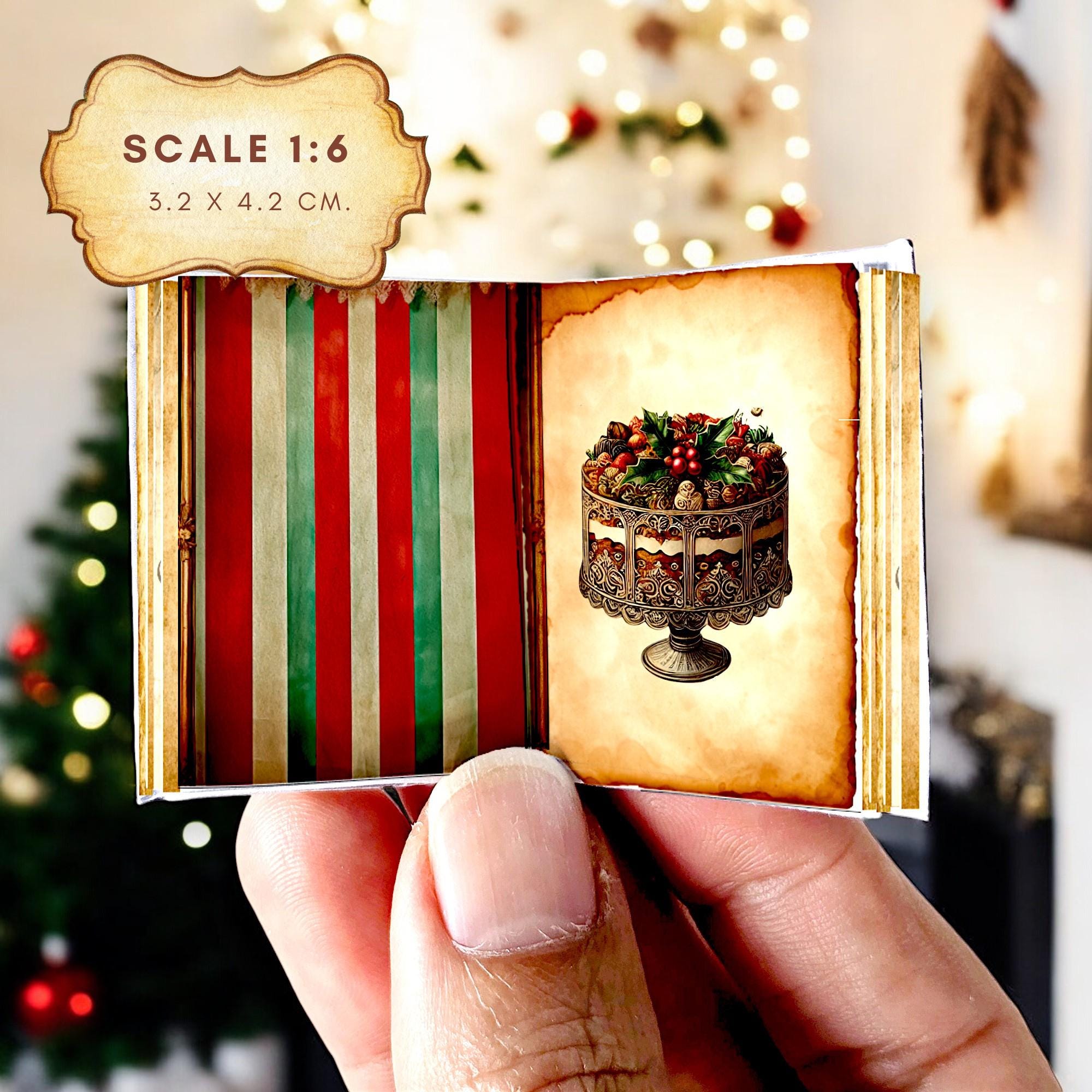 Miniature Christmas Book Bundle: Dollhouse Decor (PDF & PNG) - Etsy