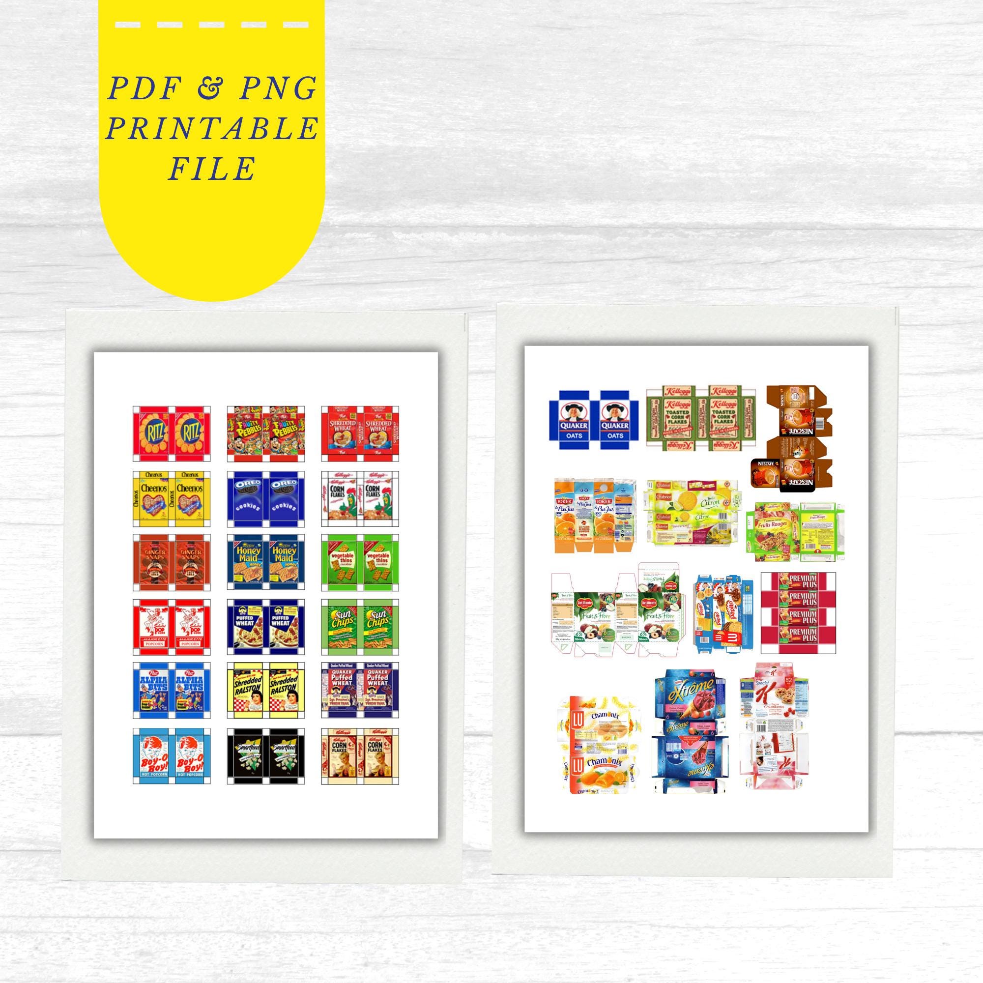 Printable Dollhouse Miniature Snack Packages: 85 Mini Chip Bags (PDF ...
