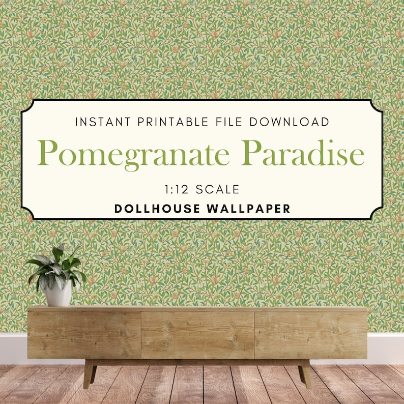Victorian Dollhouse Decor Printable, 1:12 Scale Wallpaper Download ...