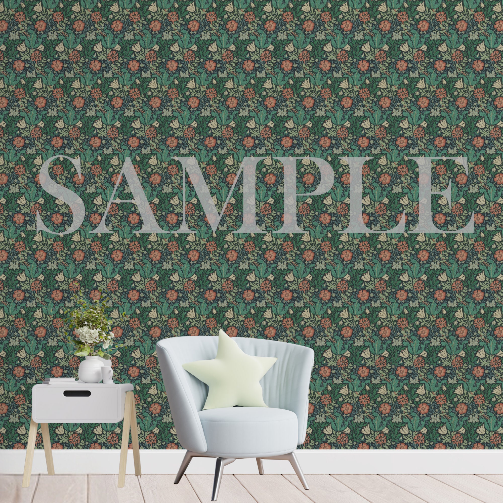 Miniature Victorian Wallpaper : Dollhouse Floral Decor (PDF Download ...