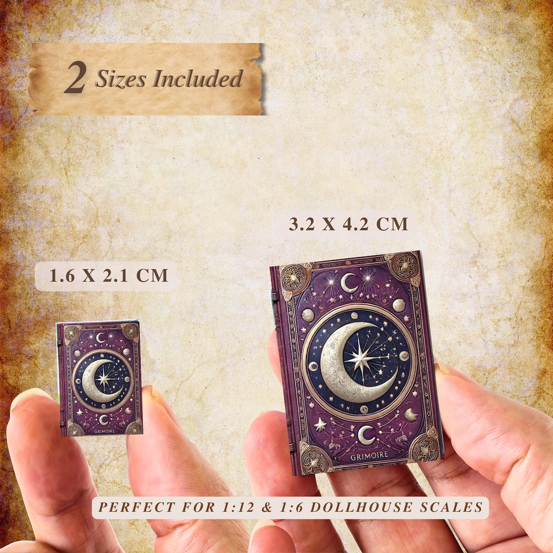 Witch Library Mini Book Kit: Dollhouse Junk Journal Ephemera (printable ...