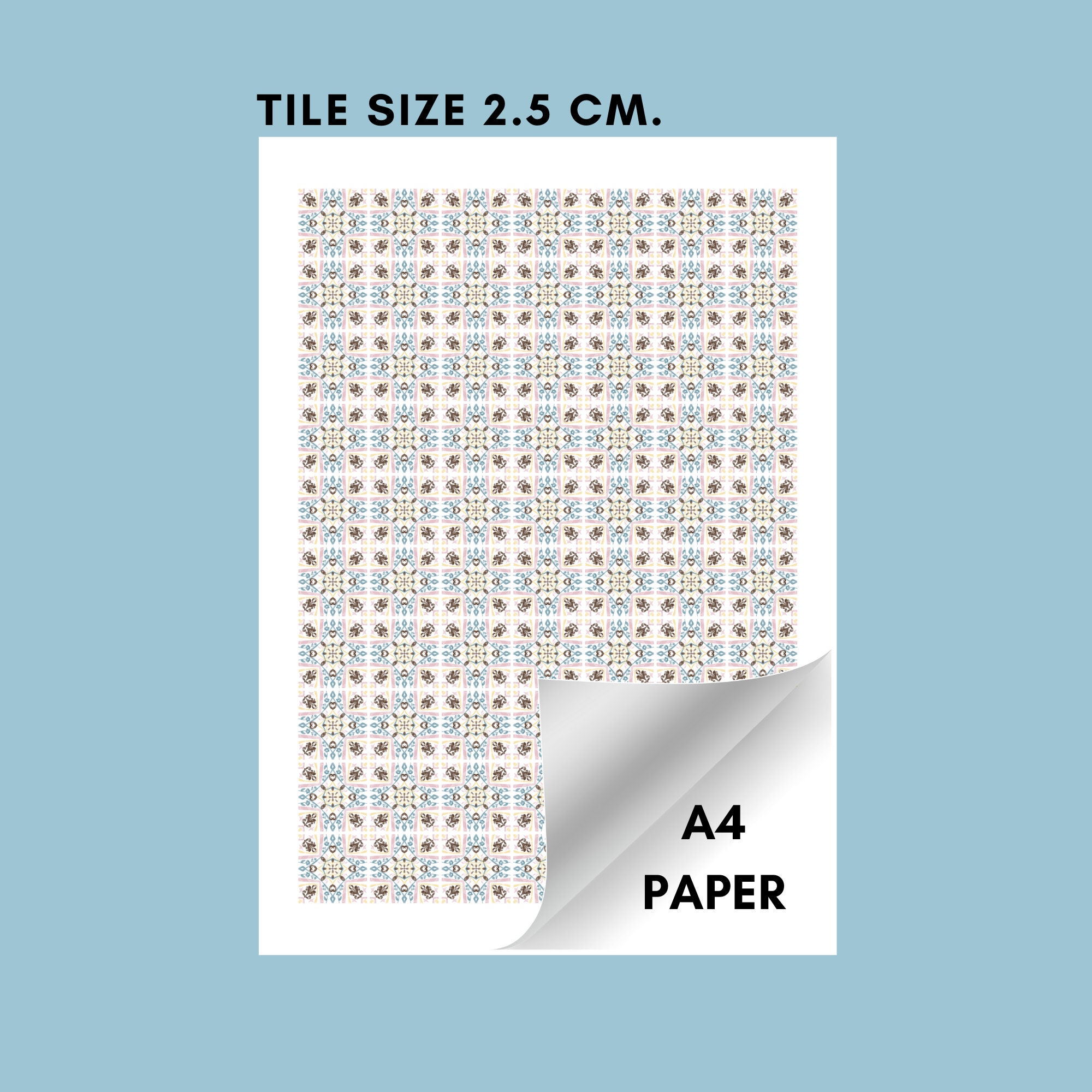 Retro Tile Pattern for Dollhouse Flooring, Unique Miniatures, Tinyhouse ...