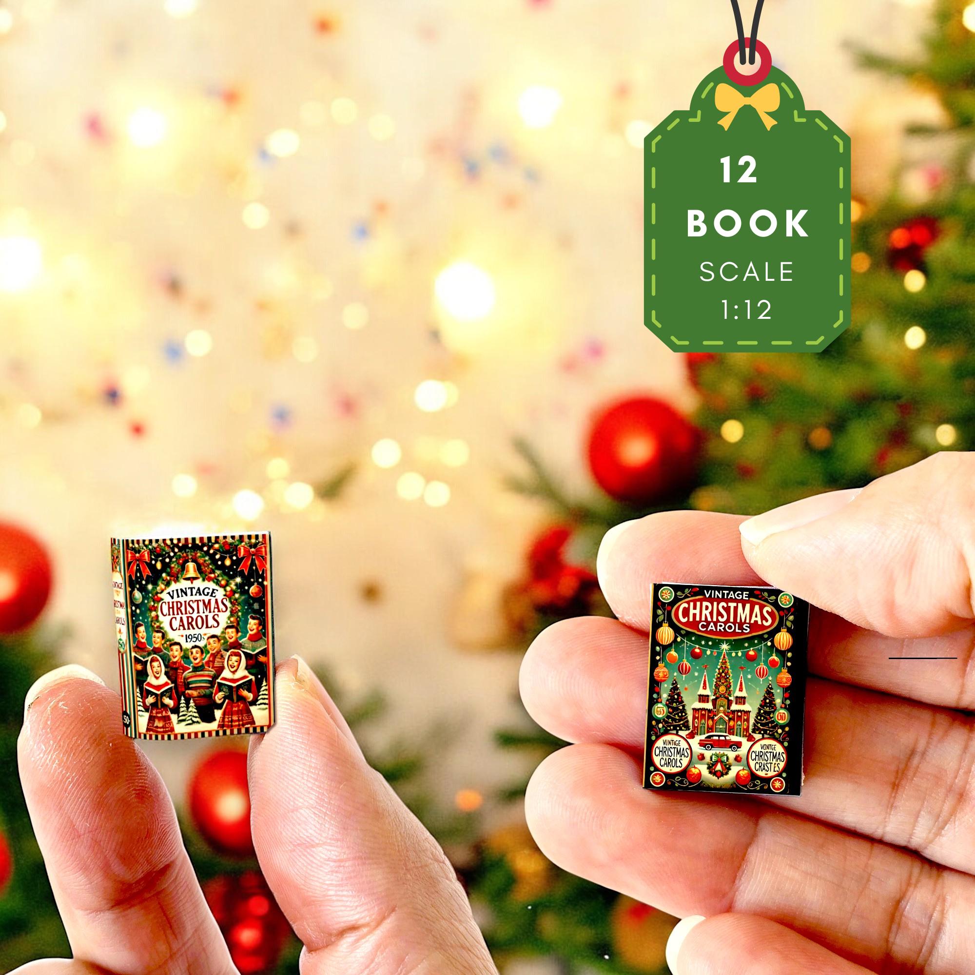 Miniature Christmas Book Bundle: Dollhouse Decor (PDF & PNG) - Etsy