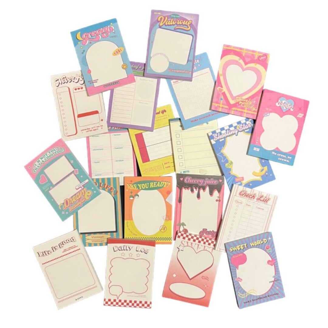 Colourful Retro Memo Pads - Etsy