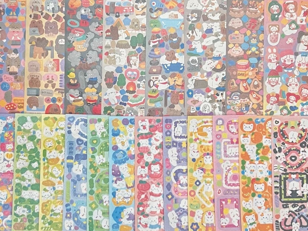 Korean Design Cute Stickers | Polco Deco Stickers | Photocard Stickers ...