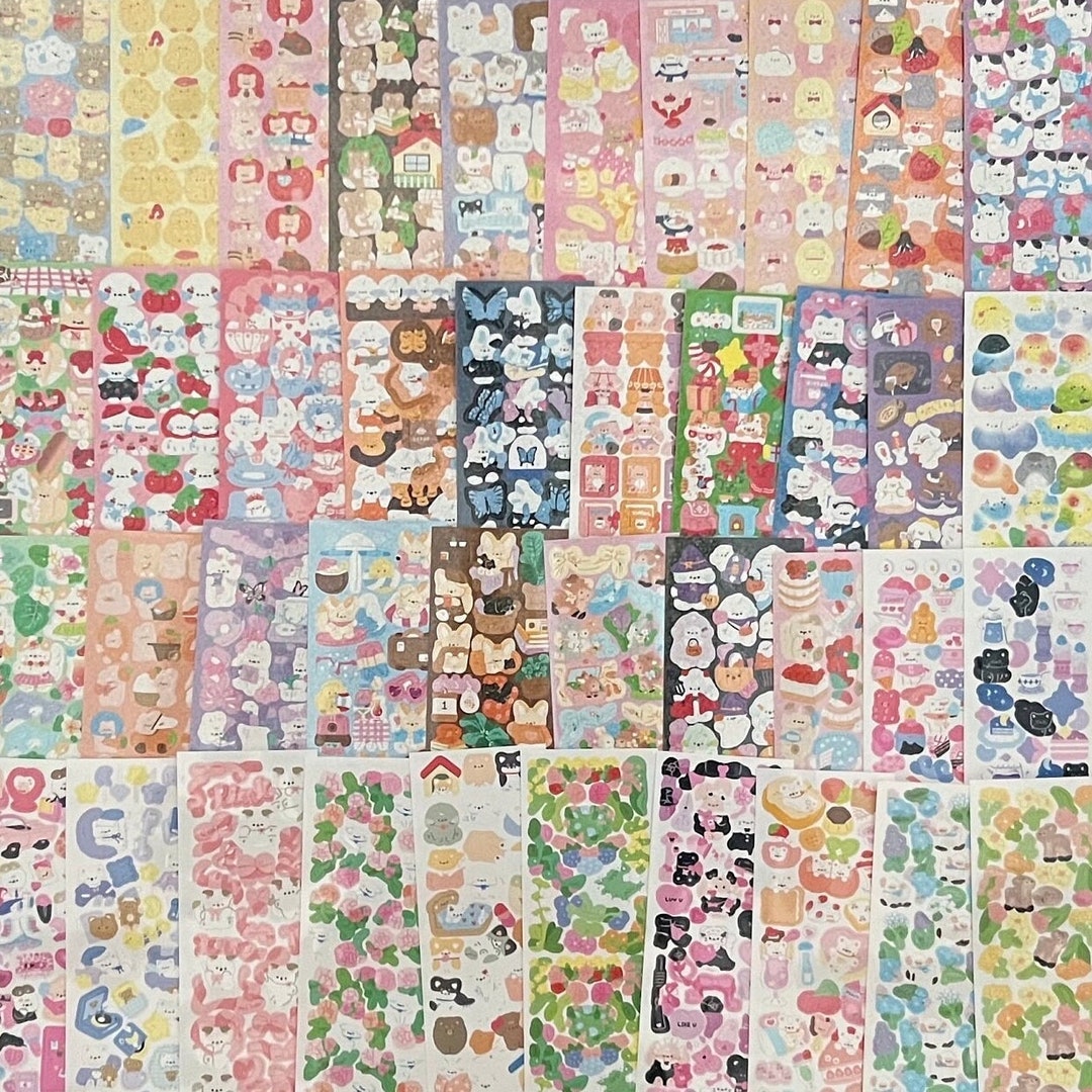 8-40 Sheets Korean Cute Stickers | Polco Deco Stickers | Photocard ...