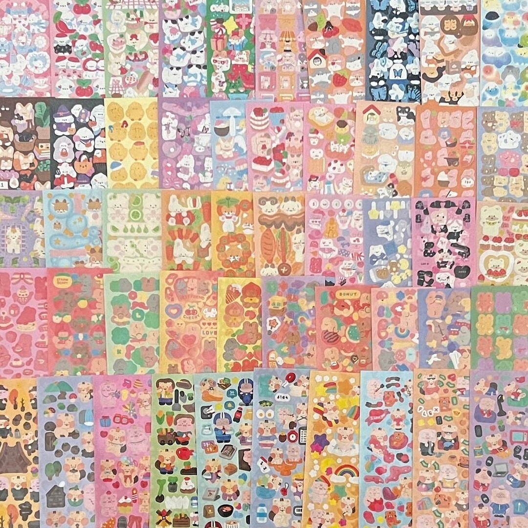 10-50 Sheets Korean Cute Stickers | Polco Deco Stickers | Photocard ...