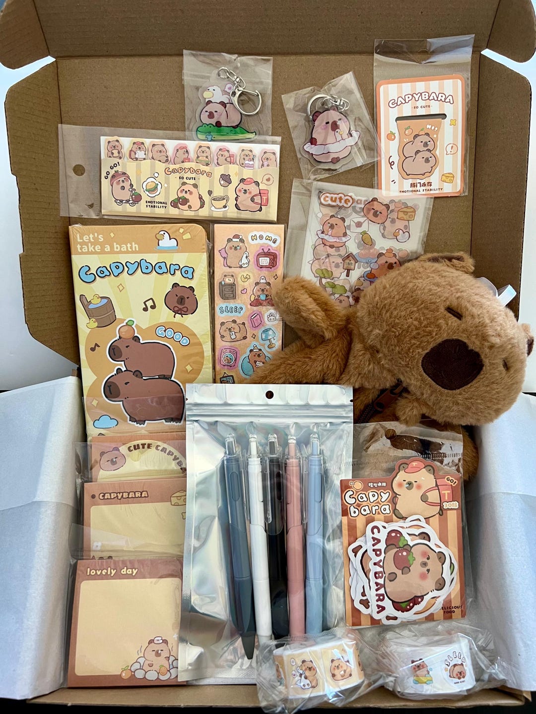 Capybara Stationery Box | Cute Stationery (19 Items) | Scrapbooking ...