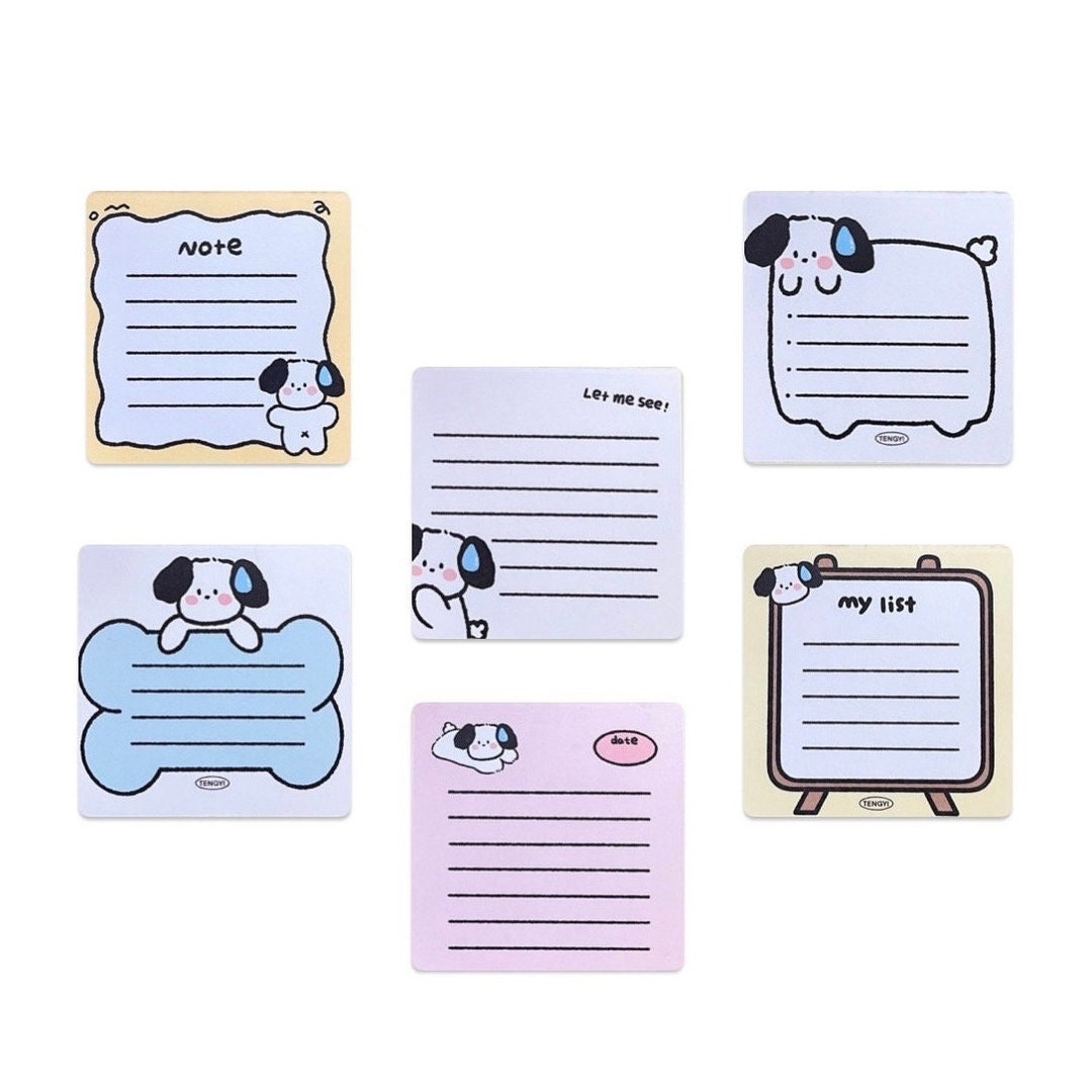Kawaii Dog Memo Pads | Cute Dog Notepads - Etsy