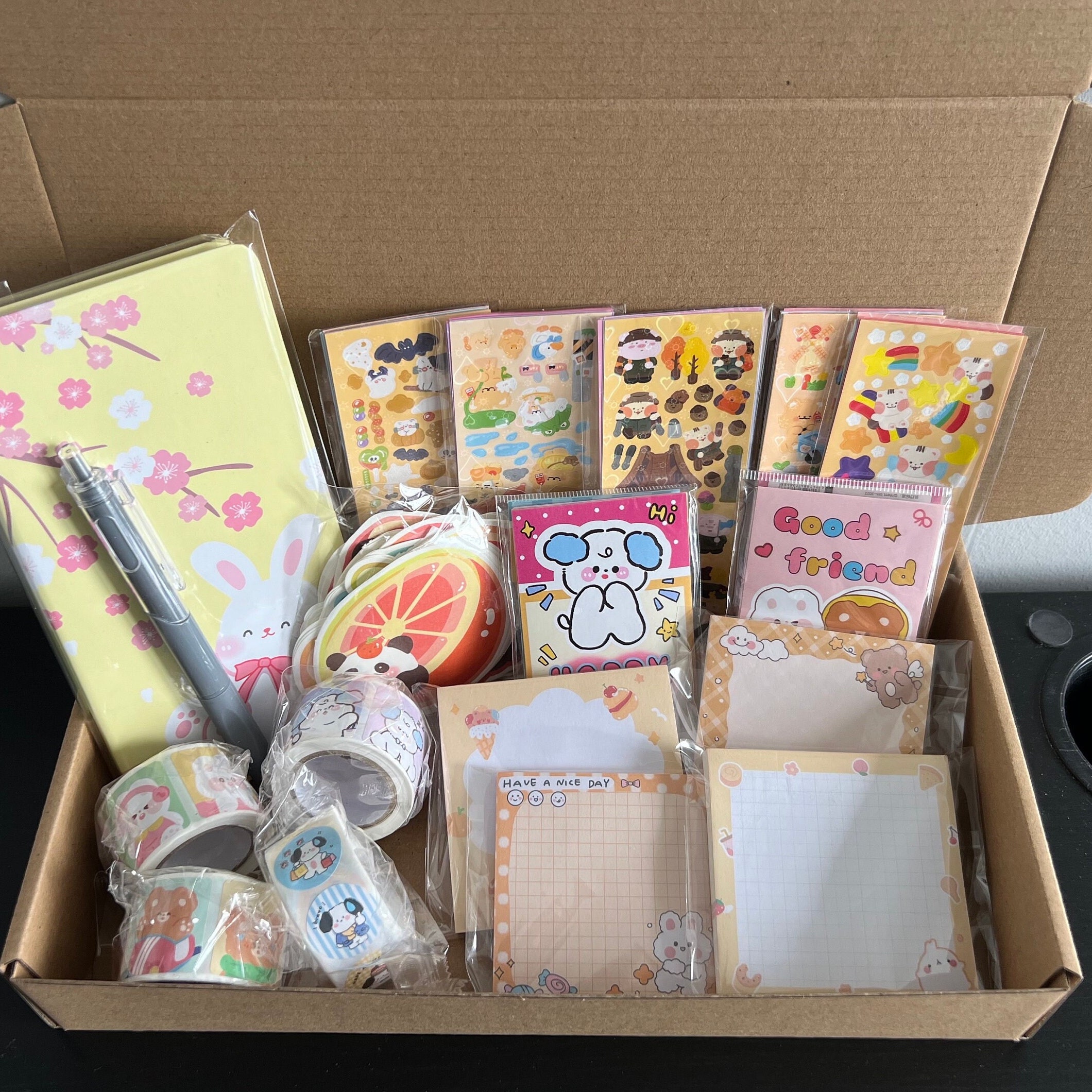 Kawaii Bunny Stationery Box Cute Stationery Scrapbooking Stickers ...