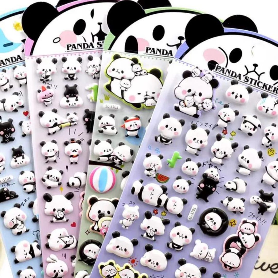Panda Puffy 3D Stickers | Foam Stickers | Scrapbooking Stickers ...