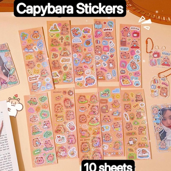 Cute Capybara Stickers - Etsy