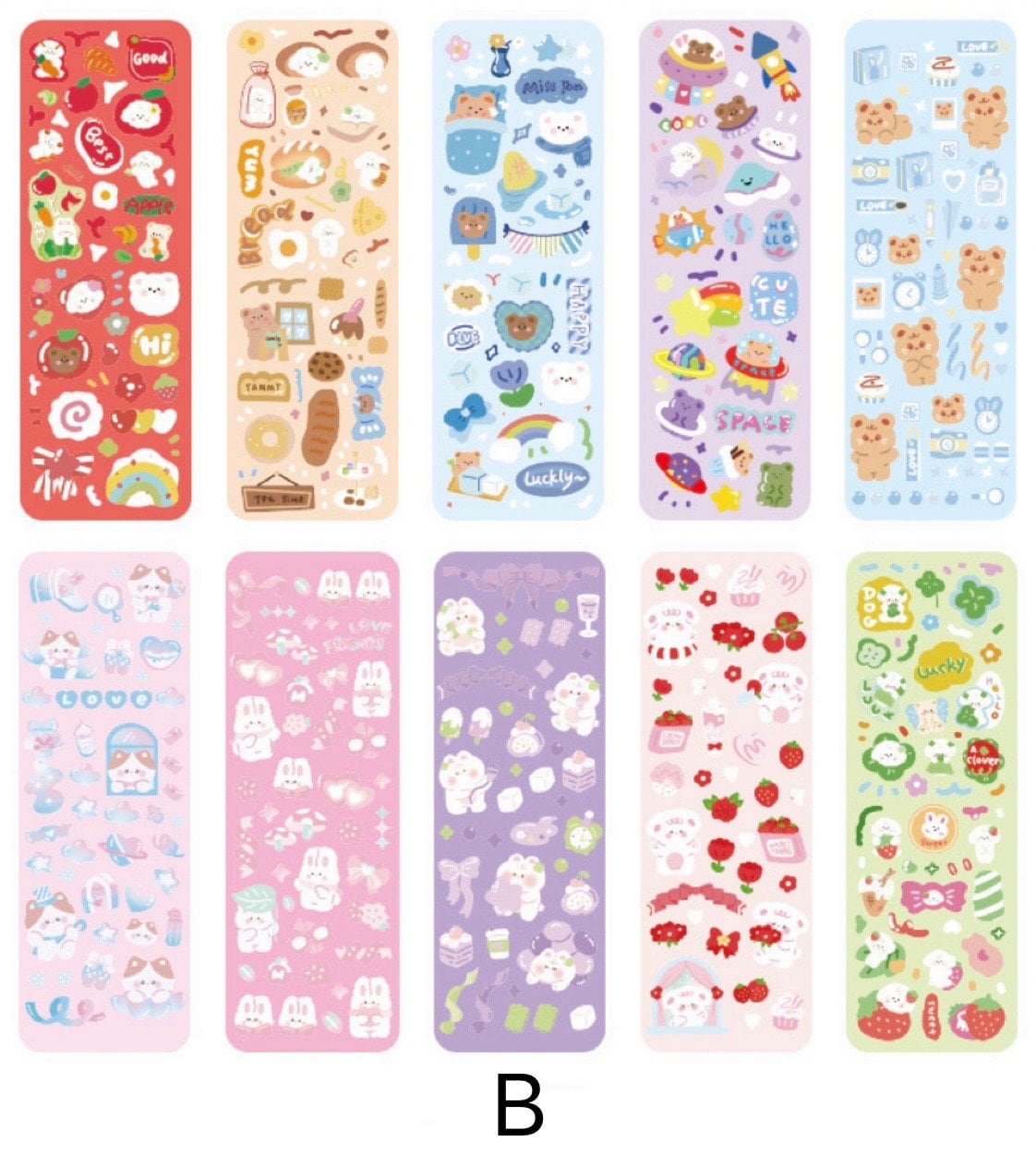 10-50 Sheets Korean Cute Stickers Polco Deco Stickers Photocard ...