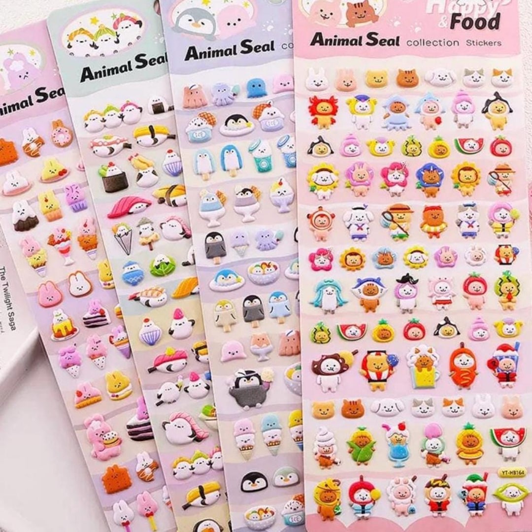 Cute Delicious Food Puffy 3D Stickers | Foam Stickers | Scrapbooking ...