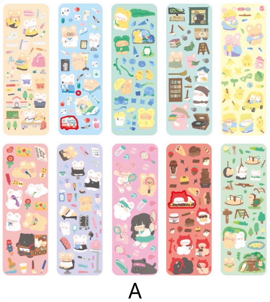 10-50 Sheets Korean Cute Stickers Polco Deco Stickers Photocard ...