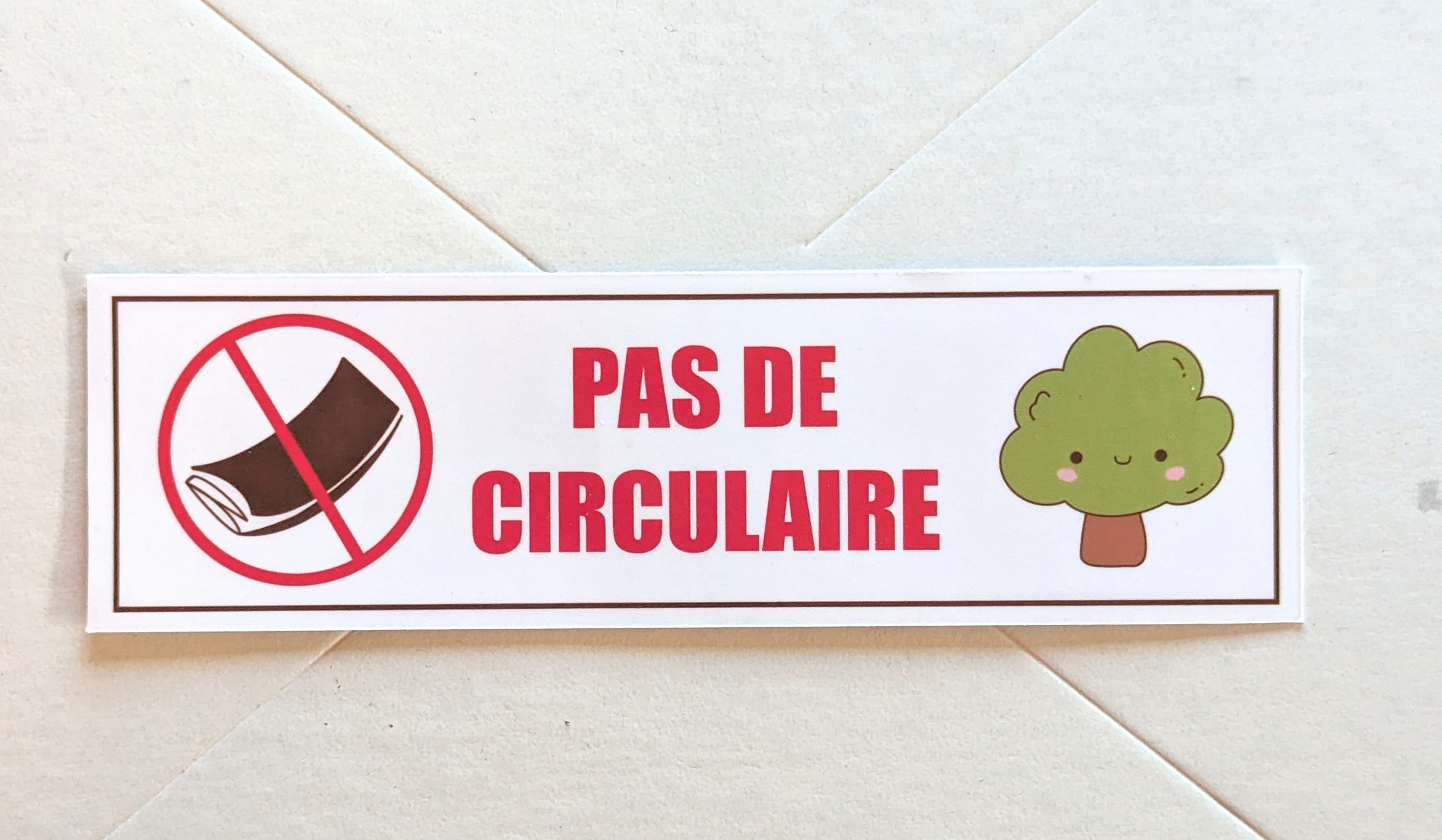 Pas De Circulaire Autocollant - No Flyers French Sticker - No Junk Mail ...
