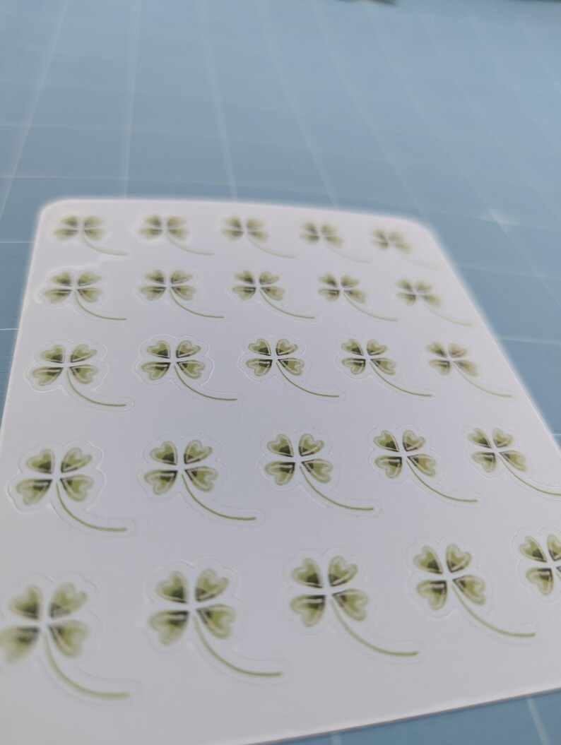 Four Leaf Clover Stickers for Planner & Journal | Aesthetic Planner ...