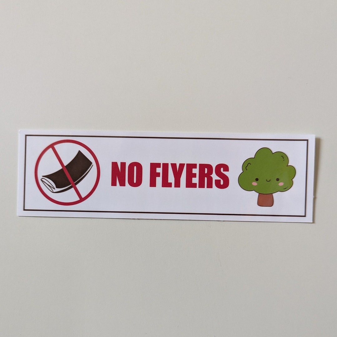 No Flyers Sticker for Mailbox No Junk Mail No Publicity Postal Mail ...