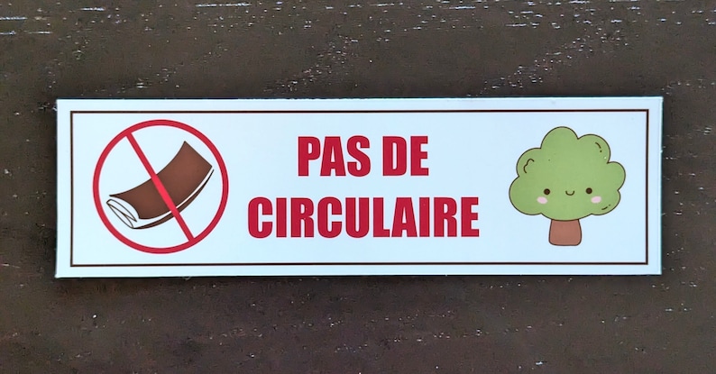 Pas De Circulaire Autocollant - No Flyers French Sticker - No Junk Mail ...