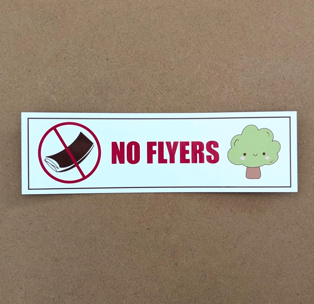 No Flyers Sticker for Mailbox - No Junk Mail - No Publicity - Postal ...
