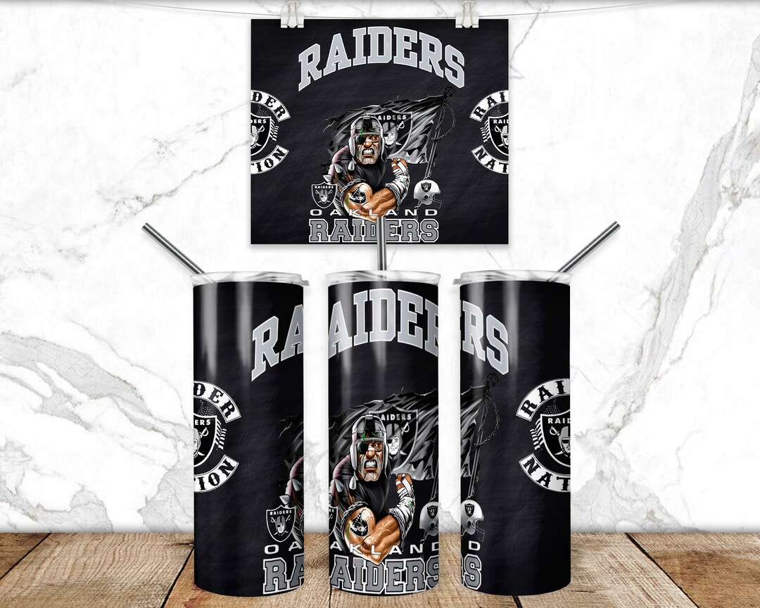 Raiders 20oz Skinny Tumbler Wrap,football Team,straight & Tapered Wrap ...