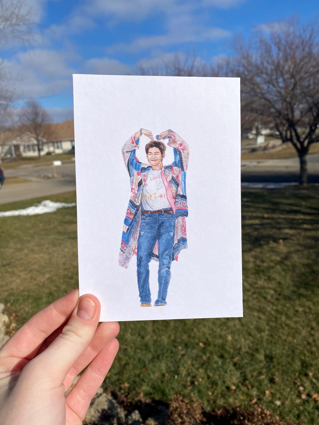 BTS RM Watercolor Print – Namjoon Art - Etsy