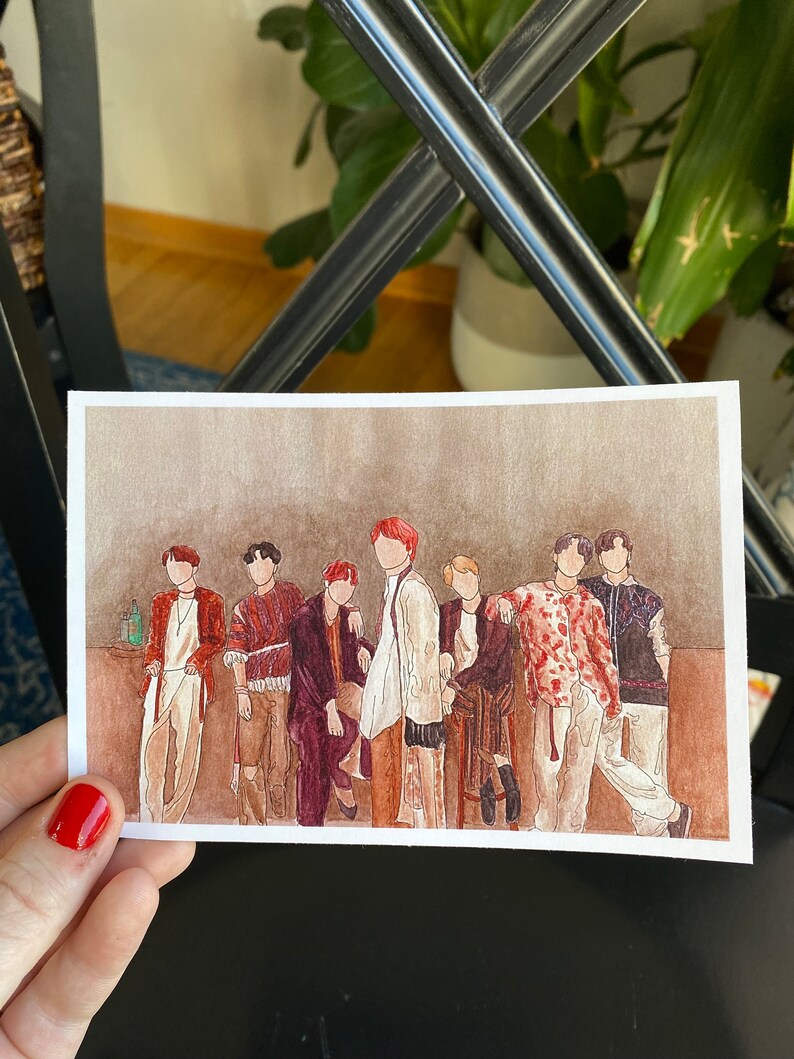 BTS Watercolor Art Print - Airplane Pt. 2 - Etsy